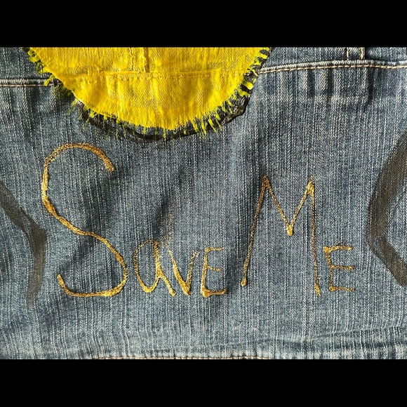 Worthington | Jackets & Coats | Hand Painted Denim Queen Bee Jacket ...